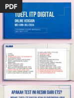 TOEFL Itp Digital Format (Online Itp) Di Ilp Cikini | PDF