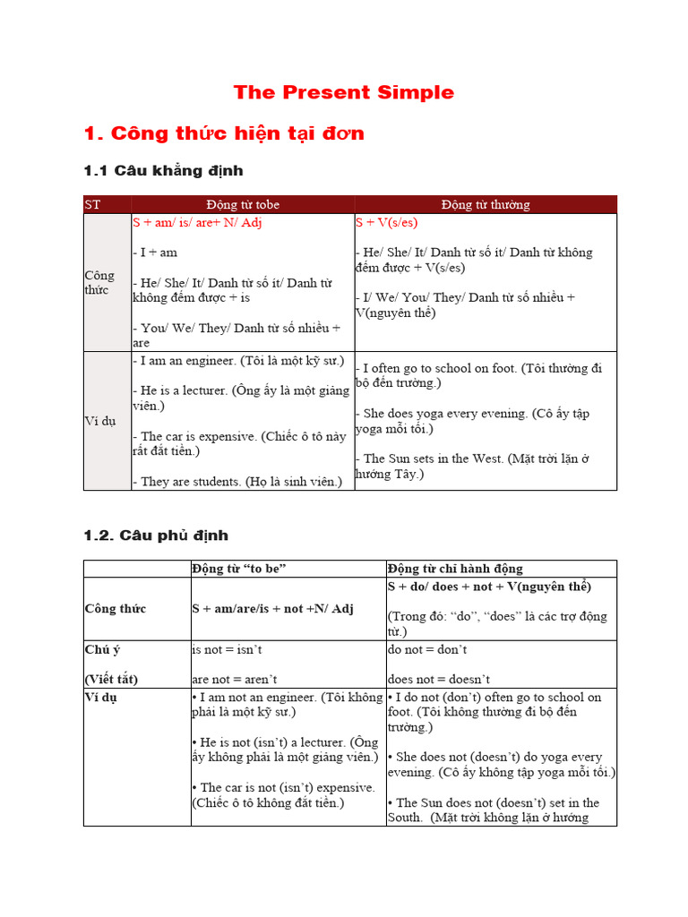 PRACTICE Present simple | PDF