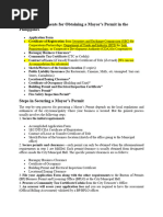 Steps to Secure Mayor's Clearance | PDF