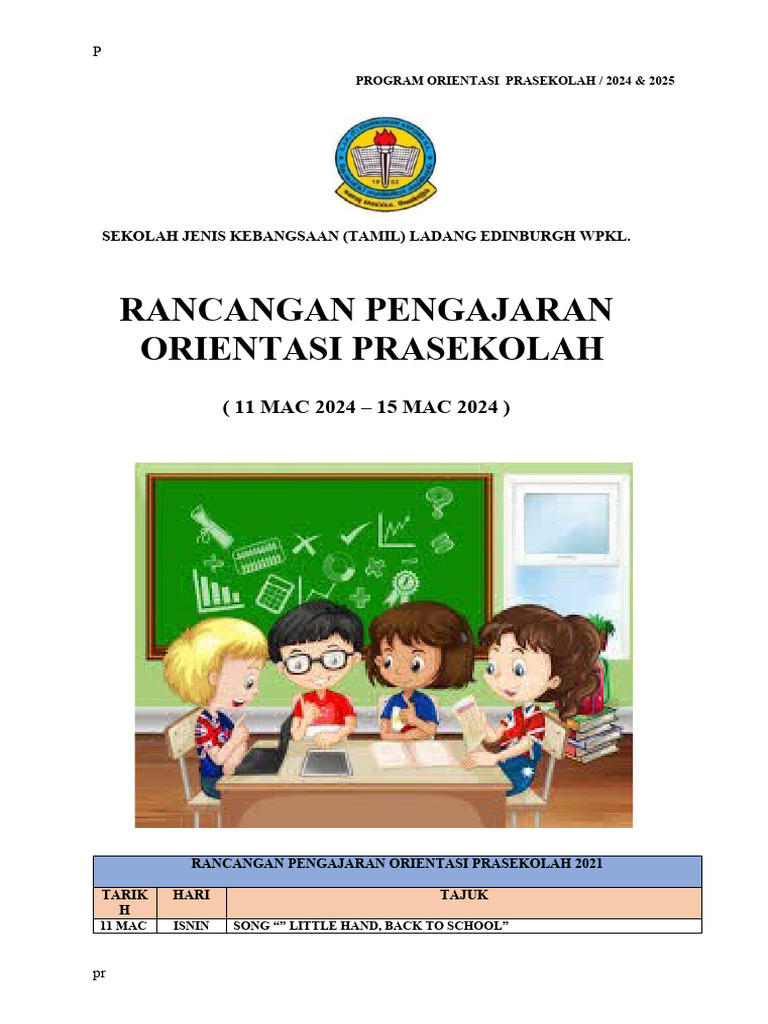 Program Orientasi Prasekolah | PDF