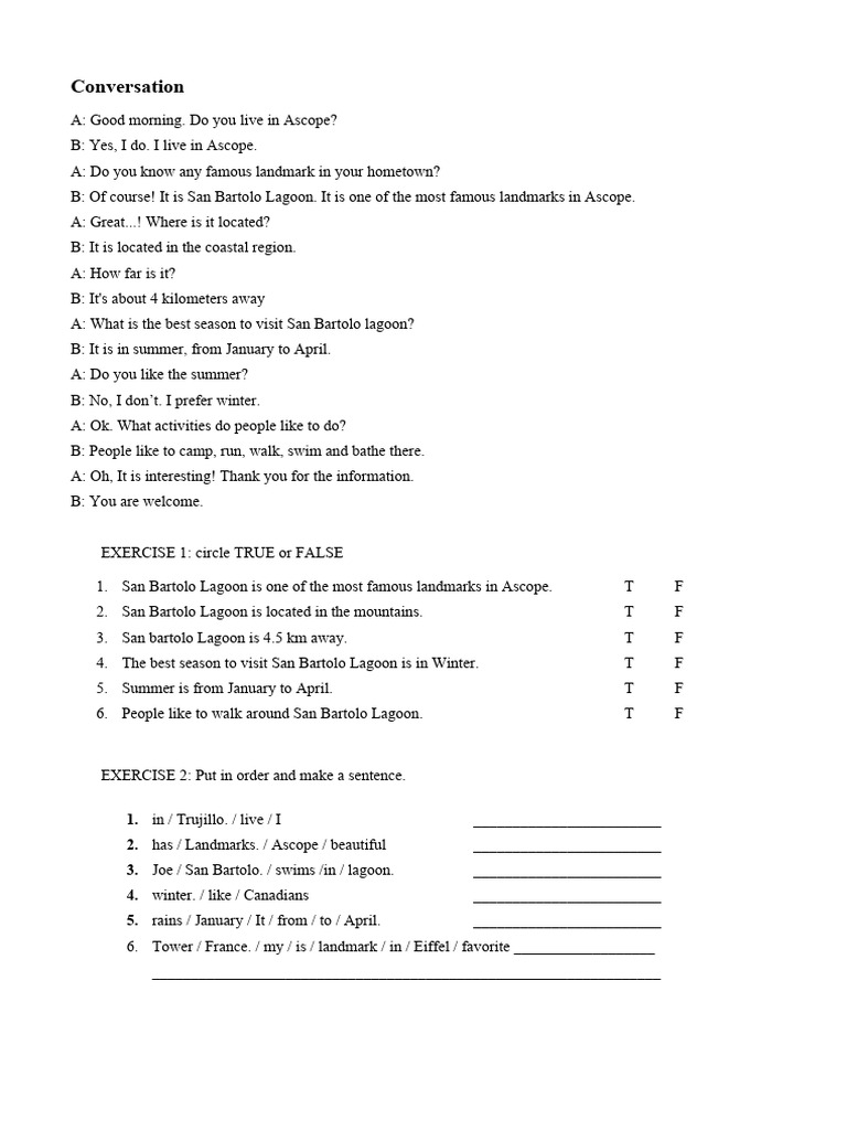 Landmarks in My Community | PDF | Foreign Language Studies