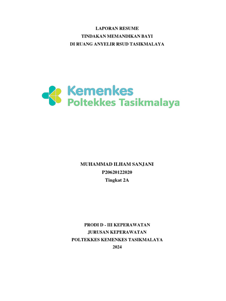 2A - Muhammad Ilham Sanjani - Resume Tindakan Memandikan Bayi | PDF
