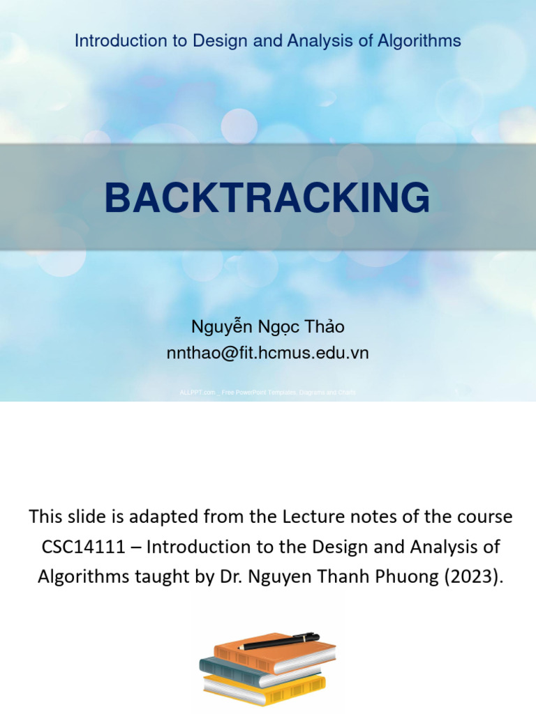 2024 CSC14111 Lecture03 Backtracking | PDF | Computational Complexity ...