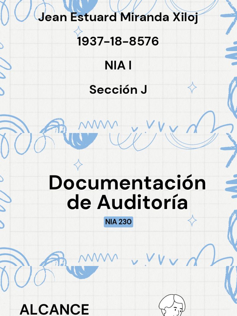 Documentación de Auditoría NIA 230 | PDF | Auditoría | Contralor