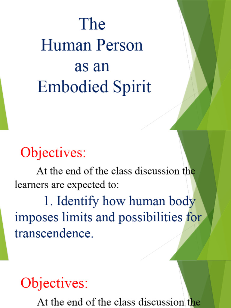 Lesson 7 Human Person | PDF | Soul | Embodied Cognition