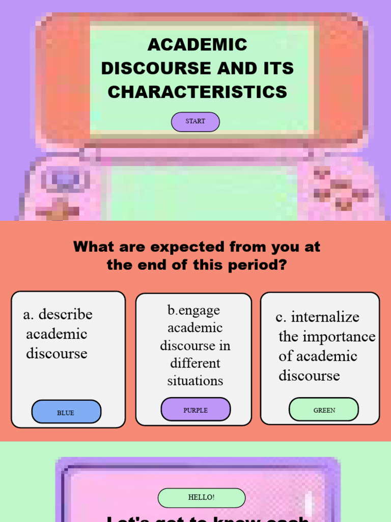 Characteristics of Academic Discourse | PDF | Thought | Critical Thinking