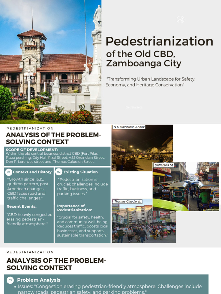 Pedestrianization Plan for Zamboanga CBD | PDF | Pedestrian | Sidewalk