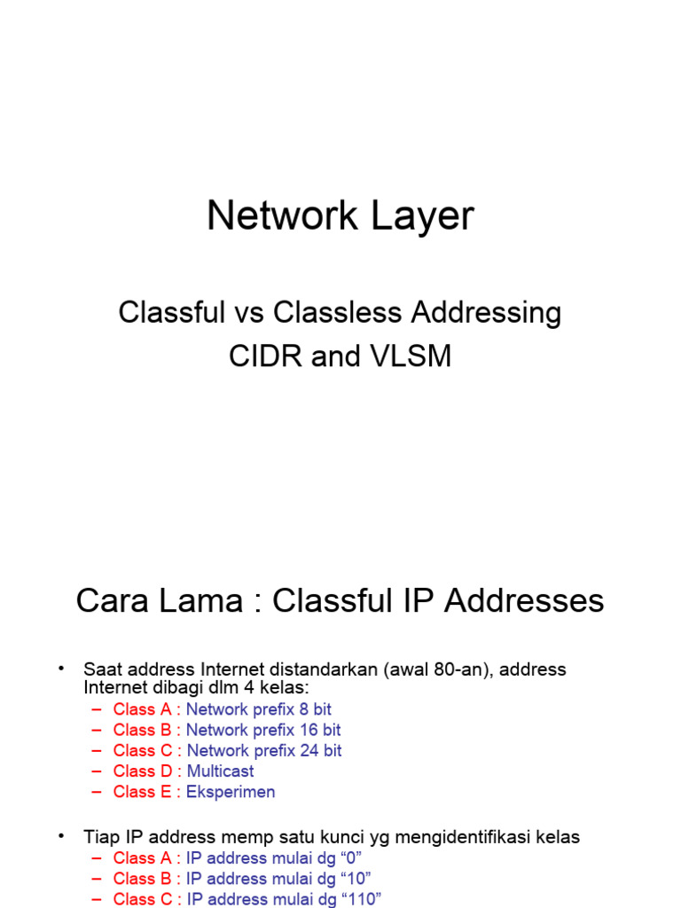 Cidr VLSM | PDF | Griya & Taman | Komputer