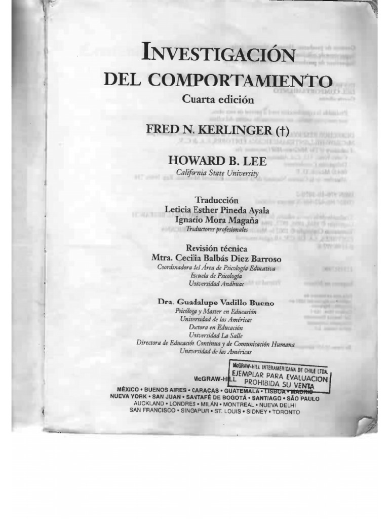 Kerlinger - Capitulo 1 | PDF