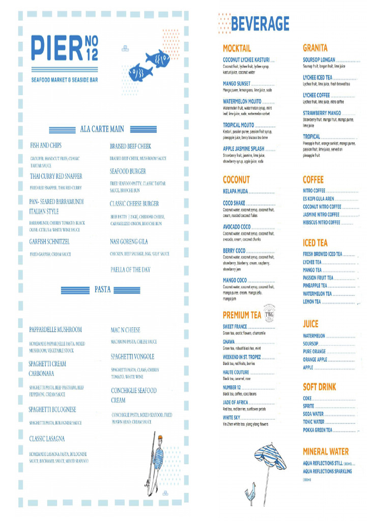 Pier12 Menu | PDF