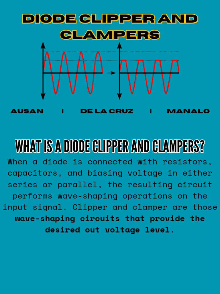 Diode Clipper and Clamper | PDF | Electricity | Electrical Components
