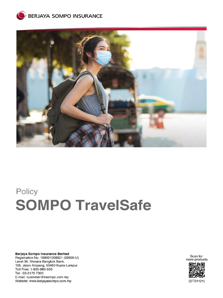 Sompo TravelSafe Policy Wording | PDF | Insurance | Hospital