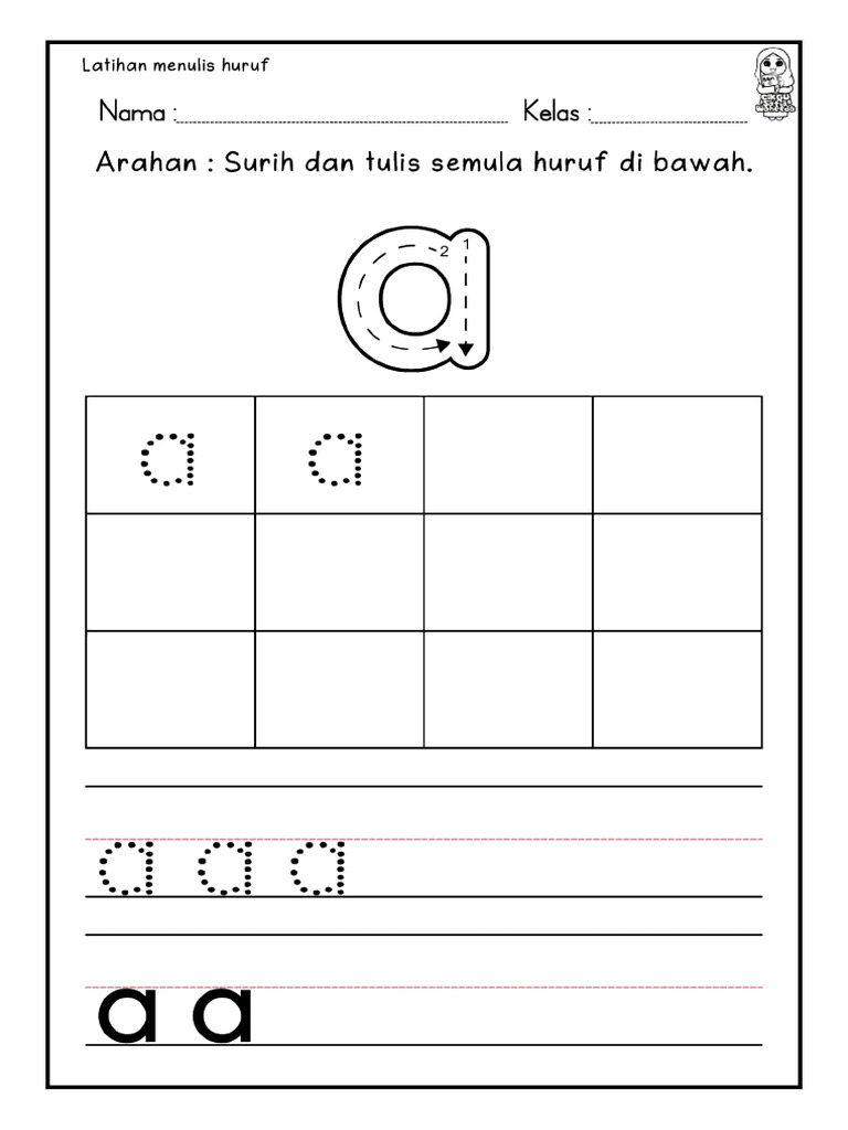 Latihan Surih Dan Tulis Huruf Kecil | PDF