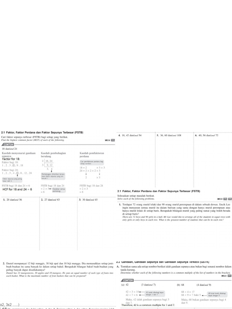 Latihan Math 2 Tingkatan 1 Pdf Teaching Methods Materials