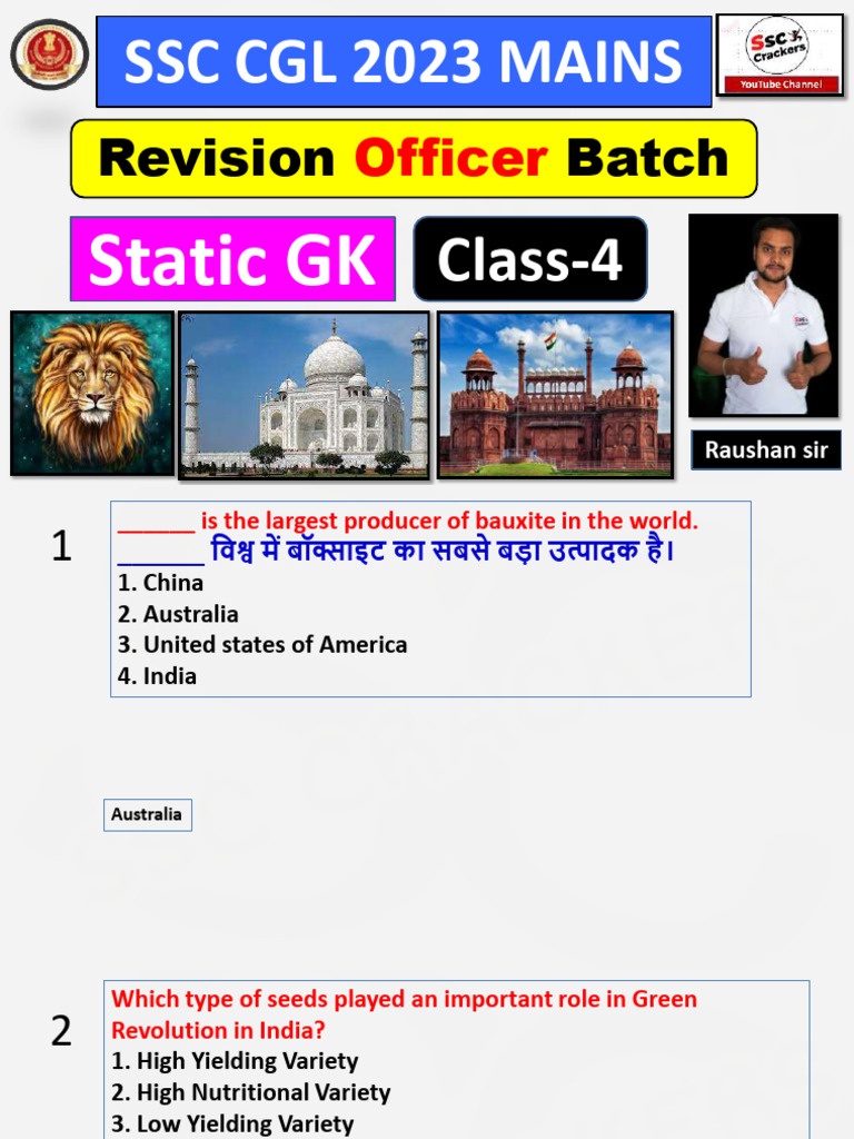 SSC CGL 2023 Mains: Revision Batch | PDF
