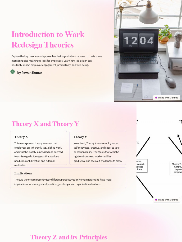 Work Redesign Theories for Engagement | PDF | Motivational | Motivation