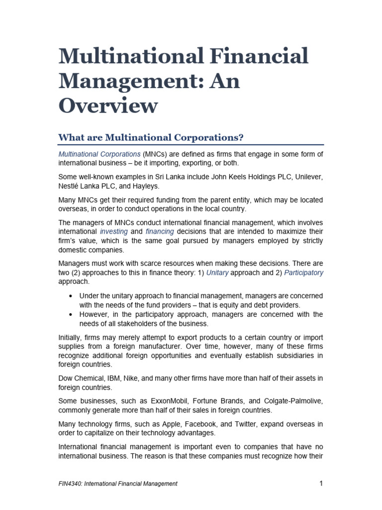 International Financial Management Guide | PDF | Discounted Cash Flow ...