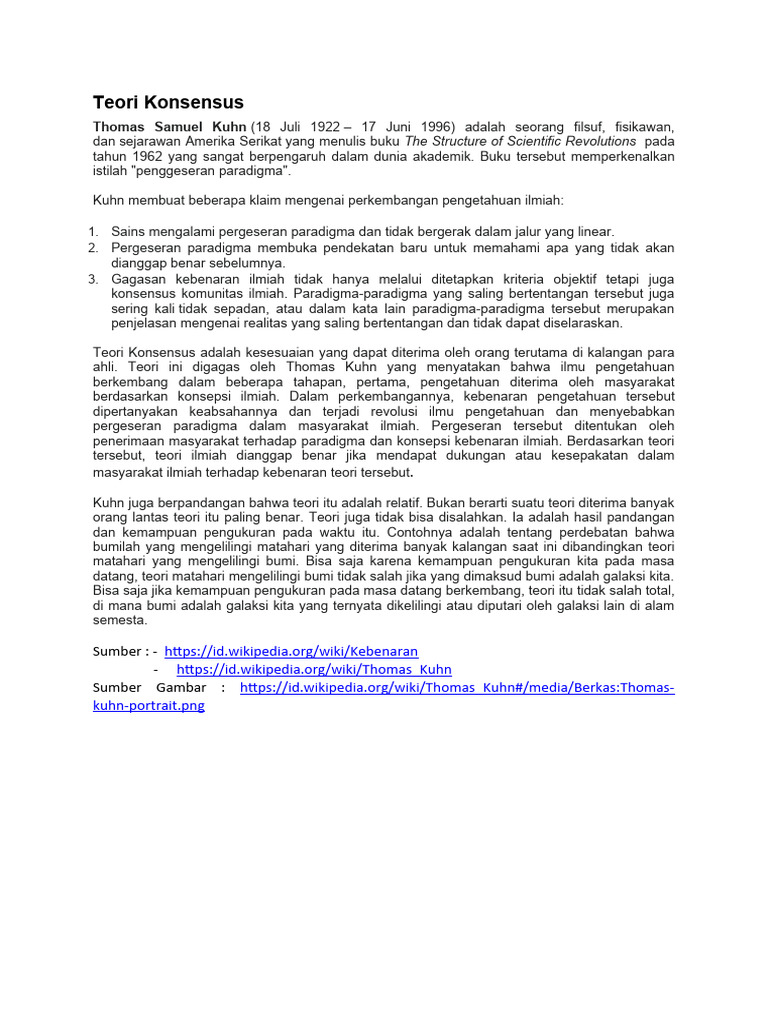 artikel 5 Teori Konsensus | PDF