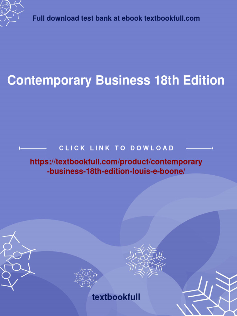 PDF Contemporary Business 18th Edition Louis E. Boone Download | PDF ... PDF Contemporary Business 18th Edition Louis E. Boone Download | PDF ...