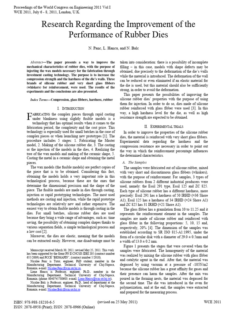 Research Regarding The Improvement of The Performa | PDF | Hardness ...
