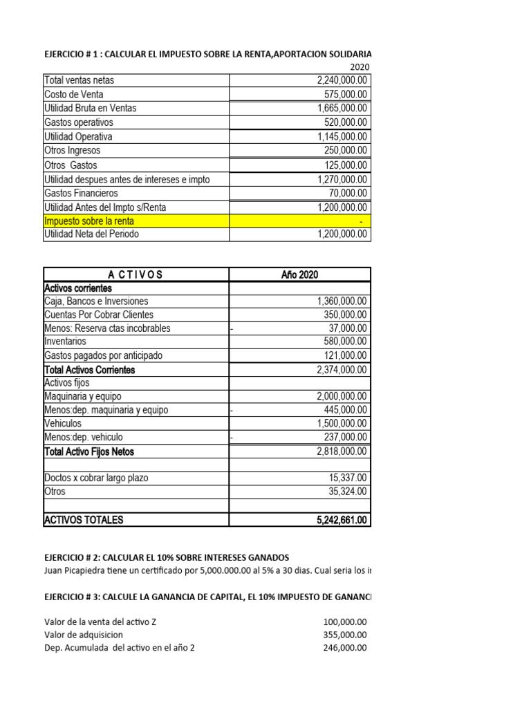 Tareas-de-ejercicios-por-grupos-impuestos-en-Honduras | PDF | Compartir (Finanzas) | Interés