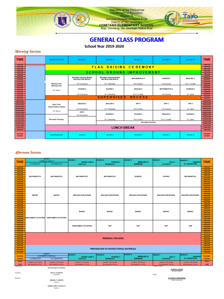 comitang_general-class-program-2018-2019 | PDF