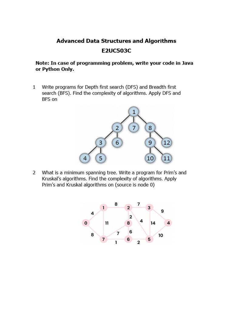 Adsa Practice Questions | PDF | Algorithms And Data Structures | Algorithms Adsa Practice Questions | PDF | Algorithms And Data Structures | Algorithms