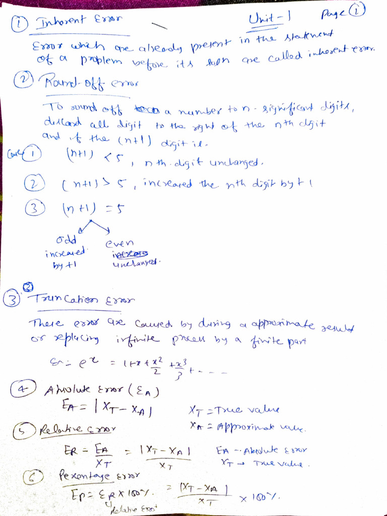 NUMERICAL METHODS All Units Solution | PDF