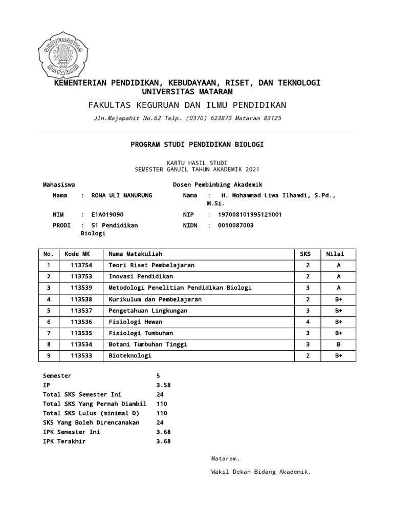 Rona Uli M. (KHS SMT 5&7) - Biologi | PDF