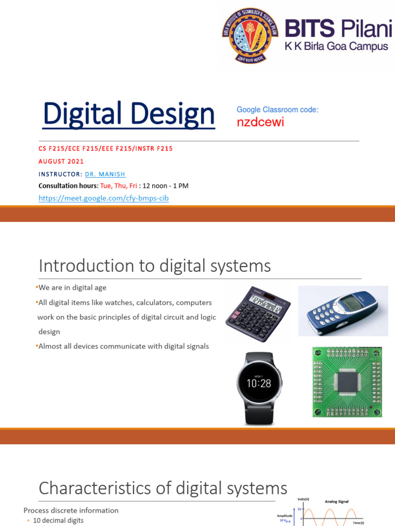 Lecture 1 | PDF | Digital Electronics | Electricity