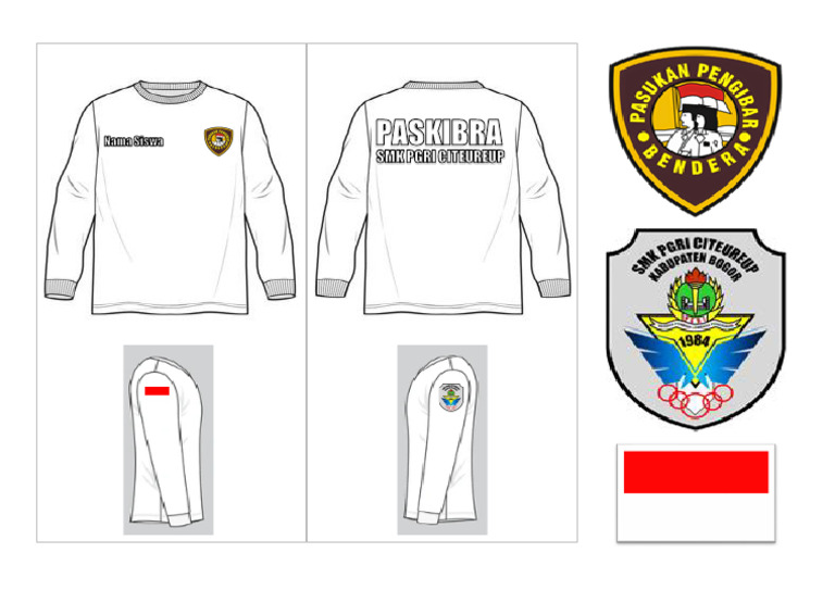 Desain Kaos Paskibra SMK PGRI Citeureup | PDF