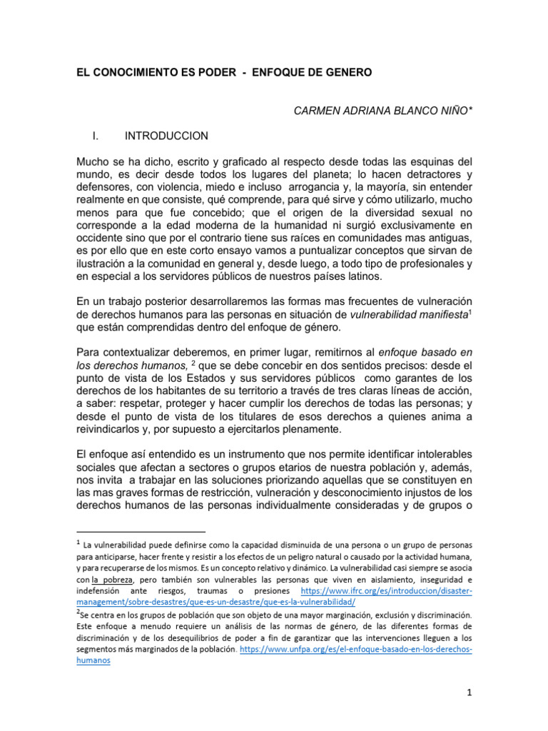 Enfoque de Género y Derechos Humanos | PDF | Transgénero | Estudios ...