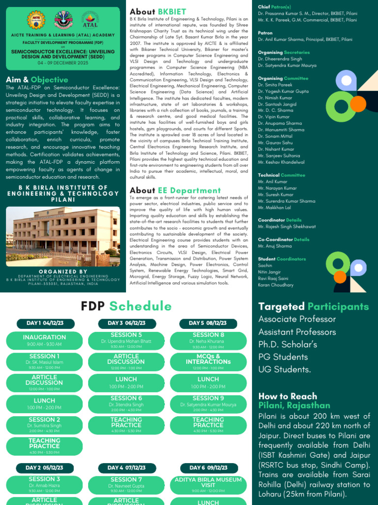 ATAL FDP BROCHURE - Compus 1 | PDF | Engineering | Electronics