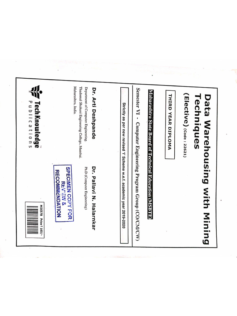 DWM Book Unit I, II, III, IV and V | PDF