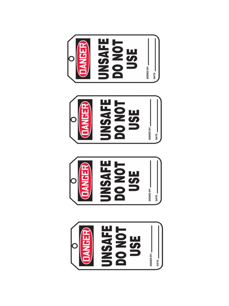 Do Not Use Sticker | PDF