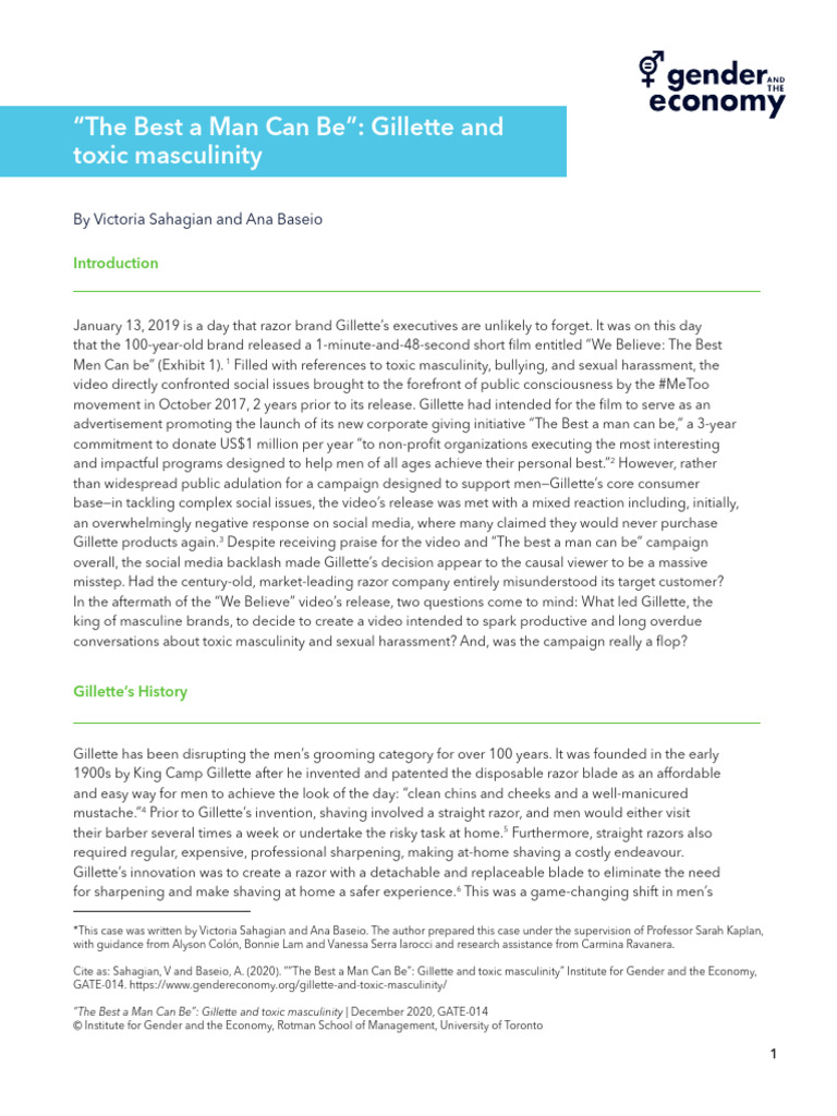 Gillette Case Study | PDF | Shaving | Brand