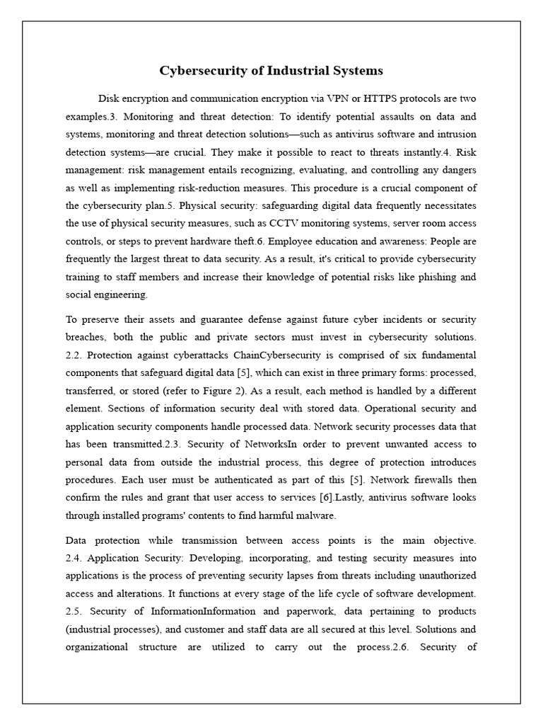 Cybersecurity of Industrial System3 | PDF | Computer Security | Security