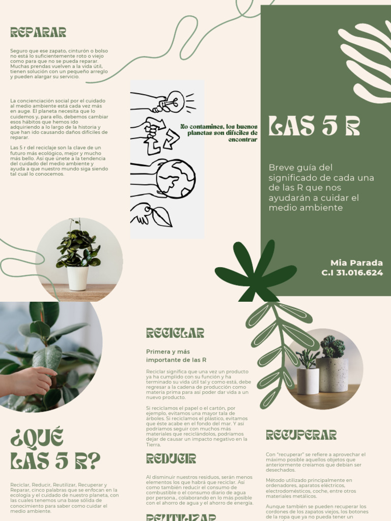 Mia Parada. Las 5 R | PDF | Reciclaje | Residuos