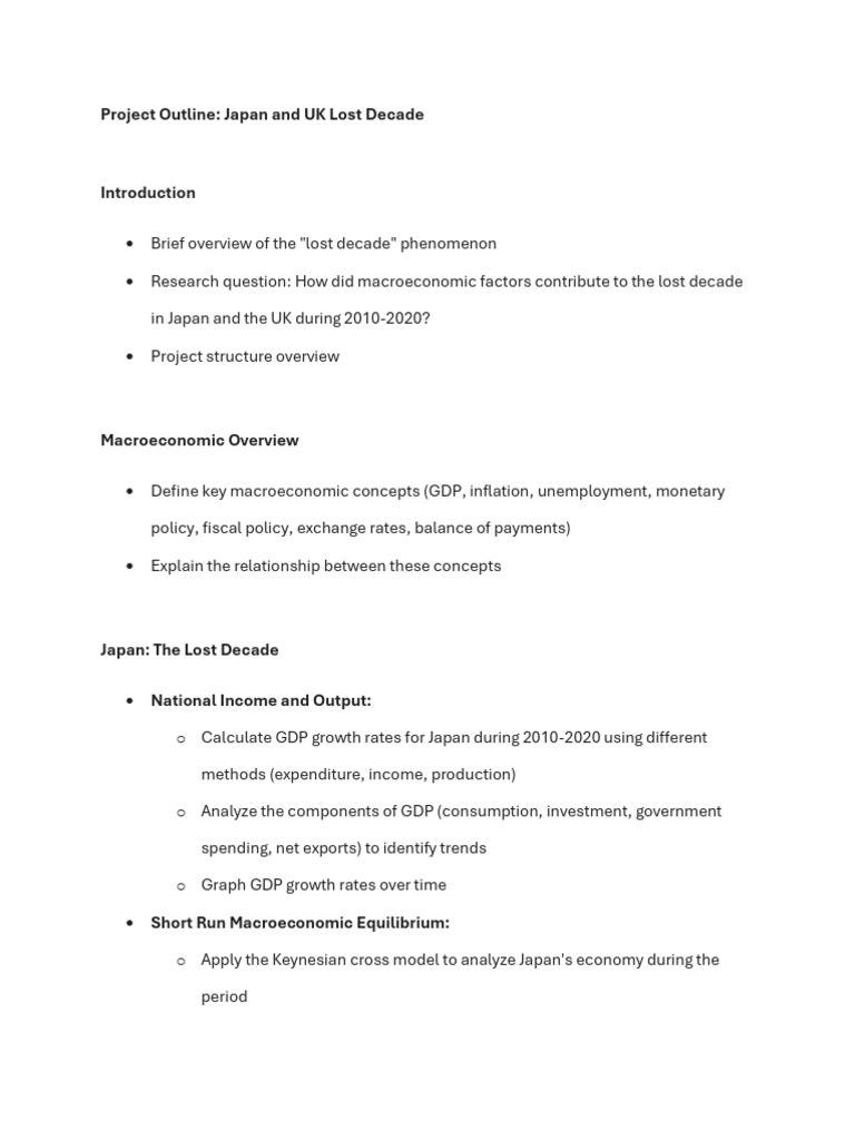 Japan and UK Lost Decade Analysis | PDF | Macroeconomics | Inflation