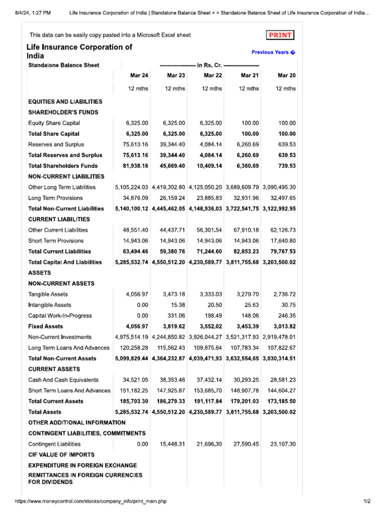 Balance Sheet | PDF