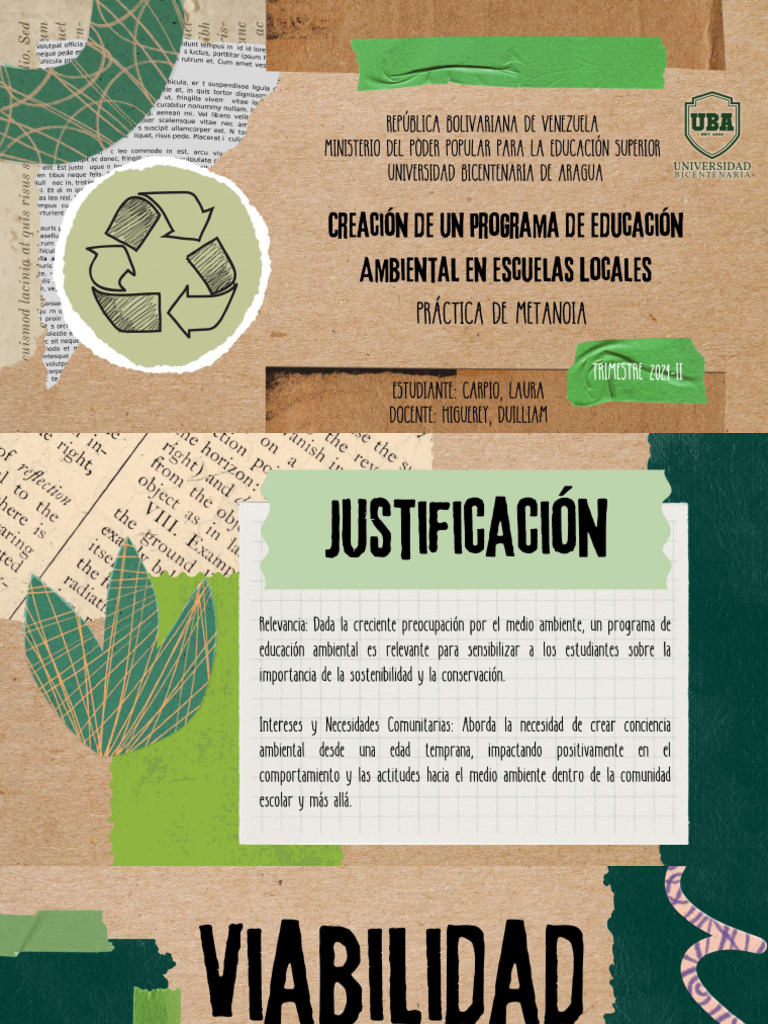 Presentación Consejos para Reciclar Ecología Collage Marrón y Verde ...