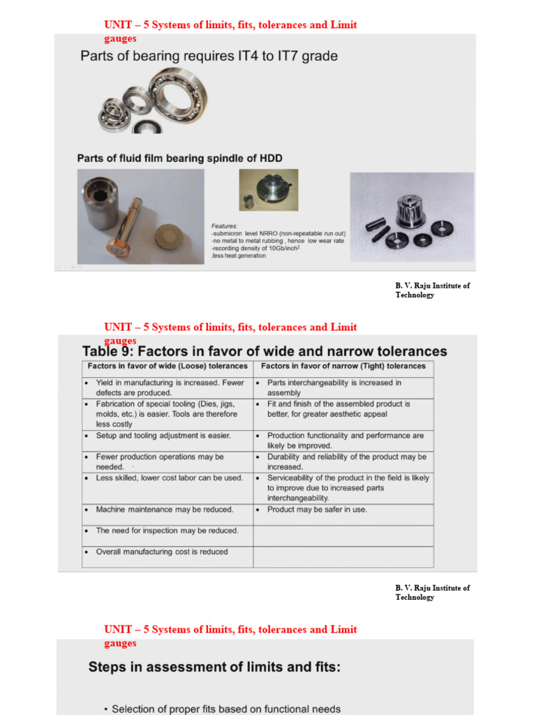Unit 4 Part B | PDF | Engineering Tolerance | Metrology