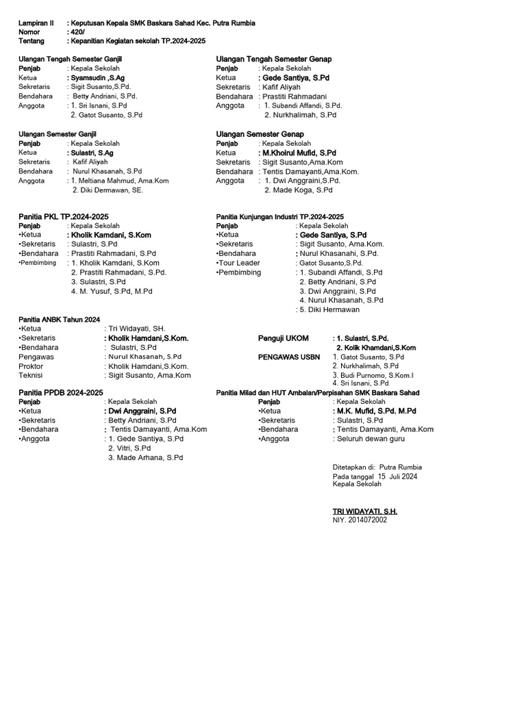 Jadwal 2024 Fix | PDF
