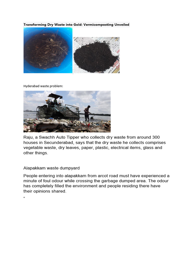 Transforming Dry Waste Into Gold | PDF | Science & Mathematics