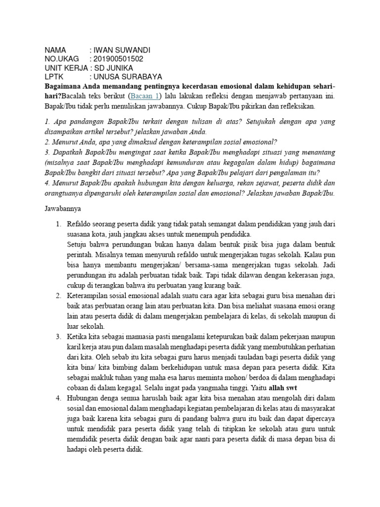 Topik 2.3 Tentang Refleksi Emosional - Compressed | PDF | Pengembangan Diri