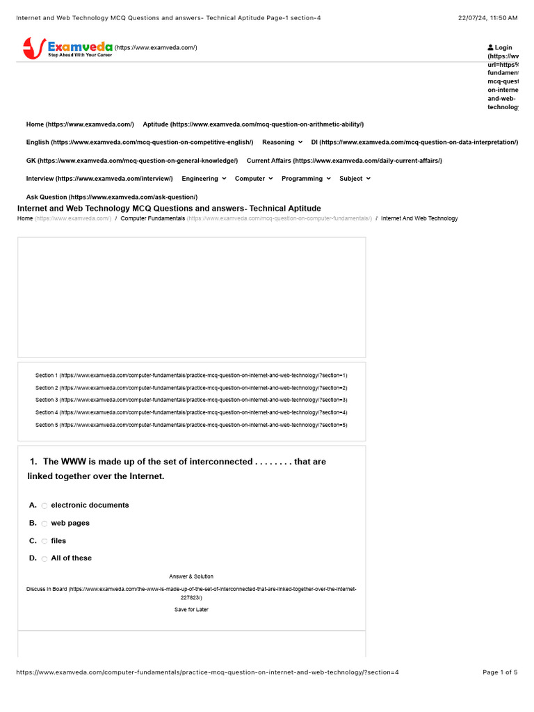 Section 4 | PDF | World Wide Web | Internet & Web