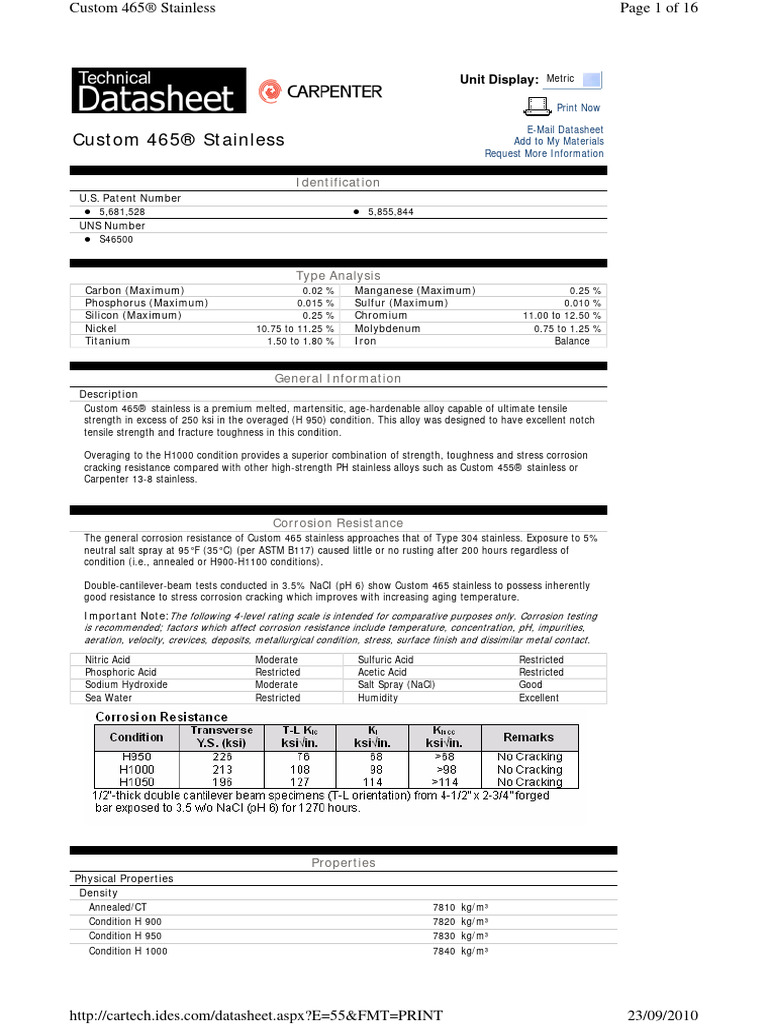Custom 465 | PDF | Stainless Steel | Construction