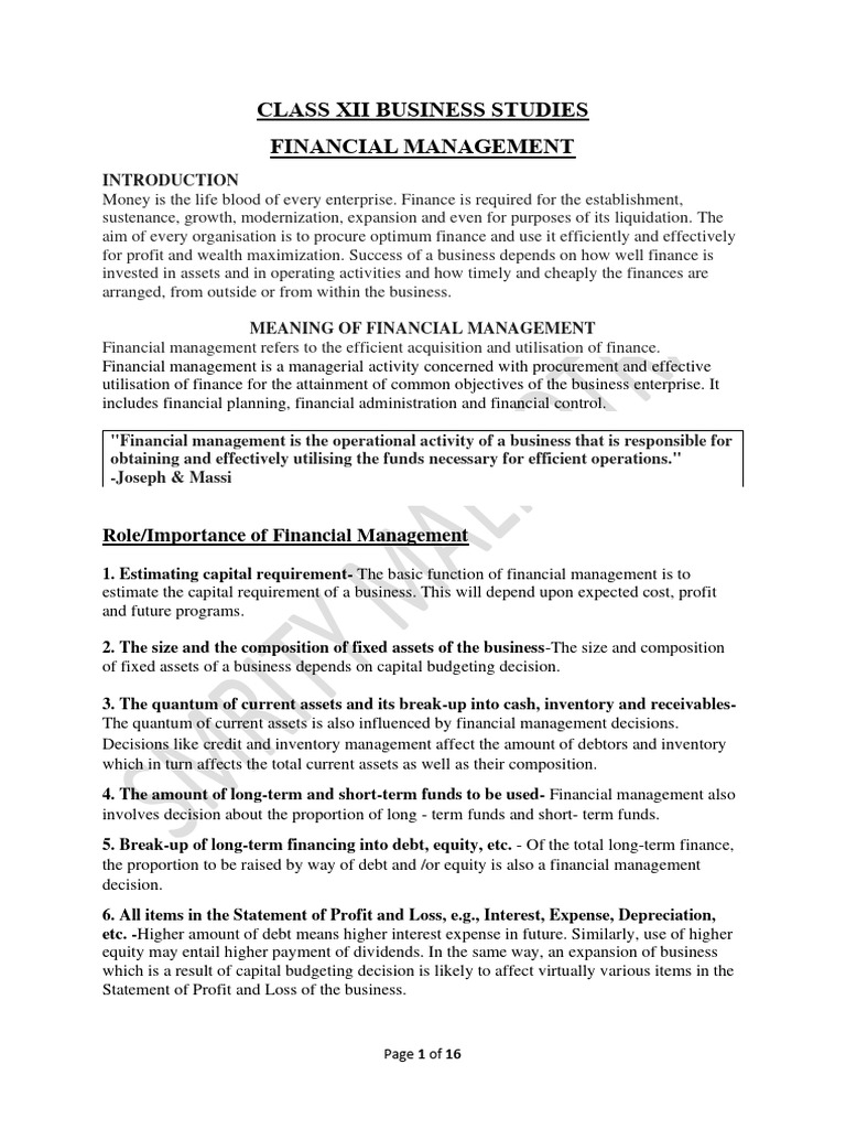 Notes Financial Management | PDF | Dividend | Equity (Finance)
