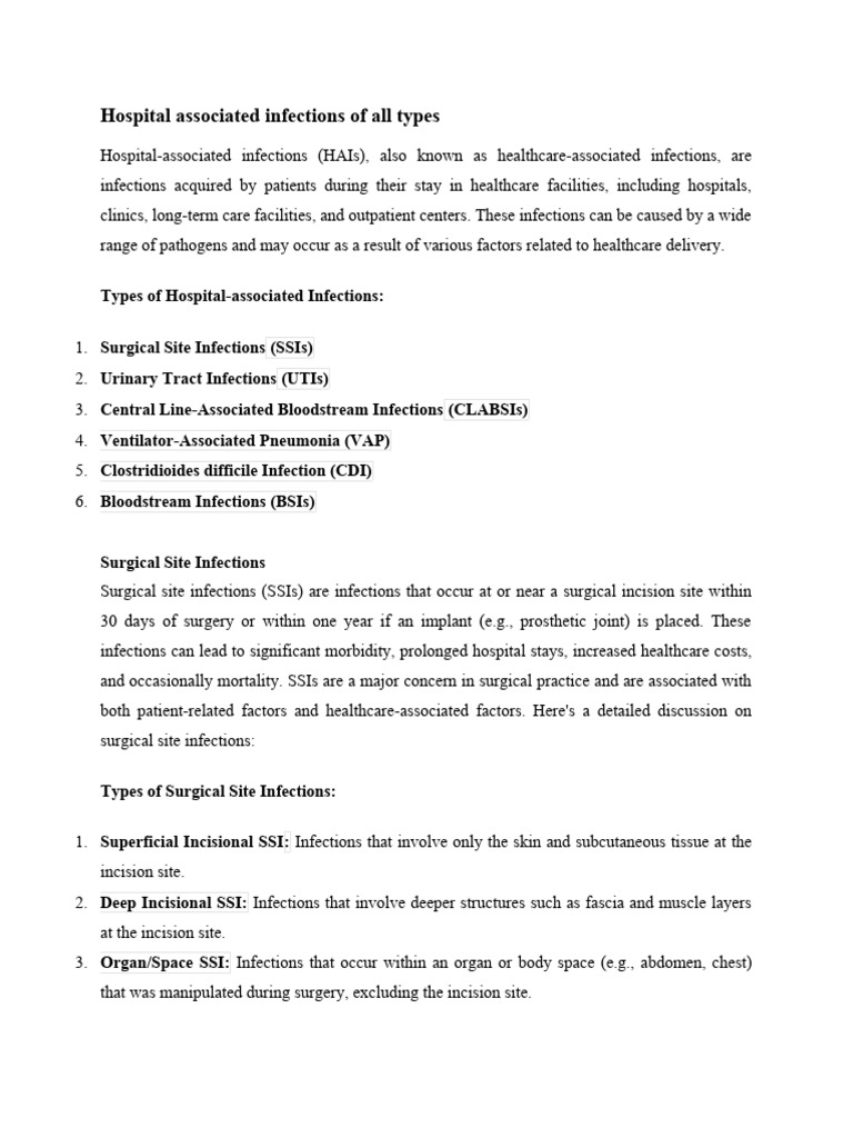 MCB 206 Hospital Associated Infections of All Types | PDF | Urinary ...