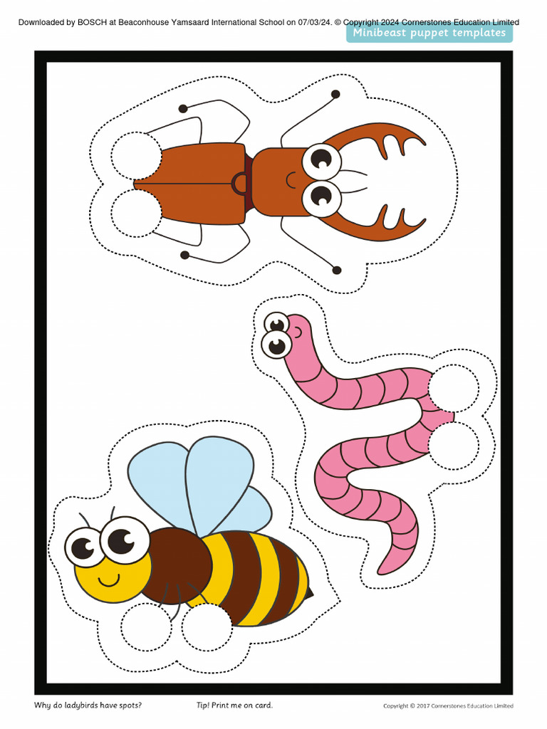2017-Spots Dev Minibeast Puppet Templates | PDF | Business | Finance ...